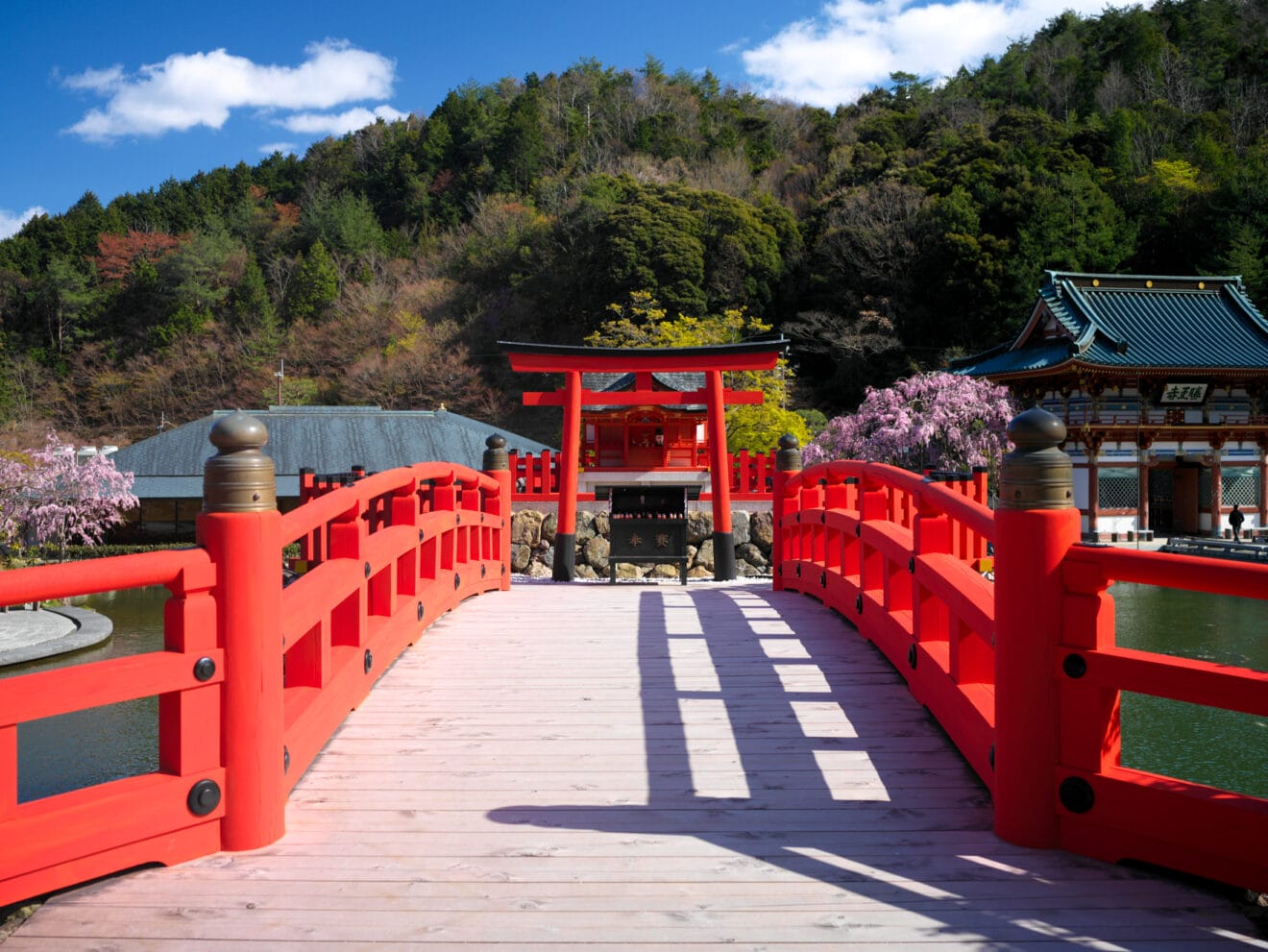 Tranquil Japanese Temple Bridge Landscape | Offbeat Japan