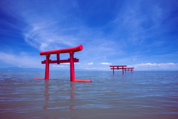 Serene Floating Torii Gates of Ouo Shrine, Japan | Offbeat Japan